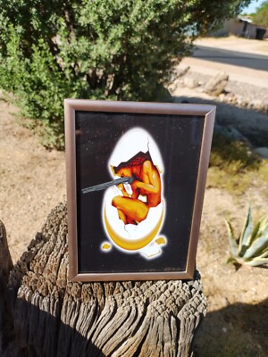 Sci Fi Art Print Woman Hatching From Egg With Shotgun | eBay