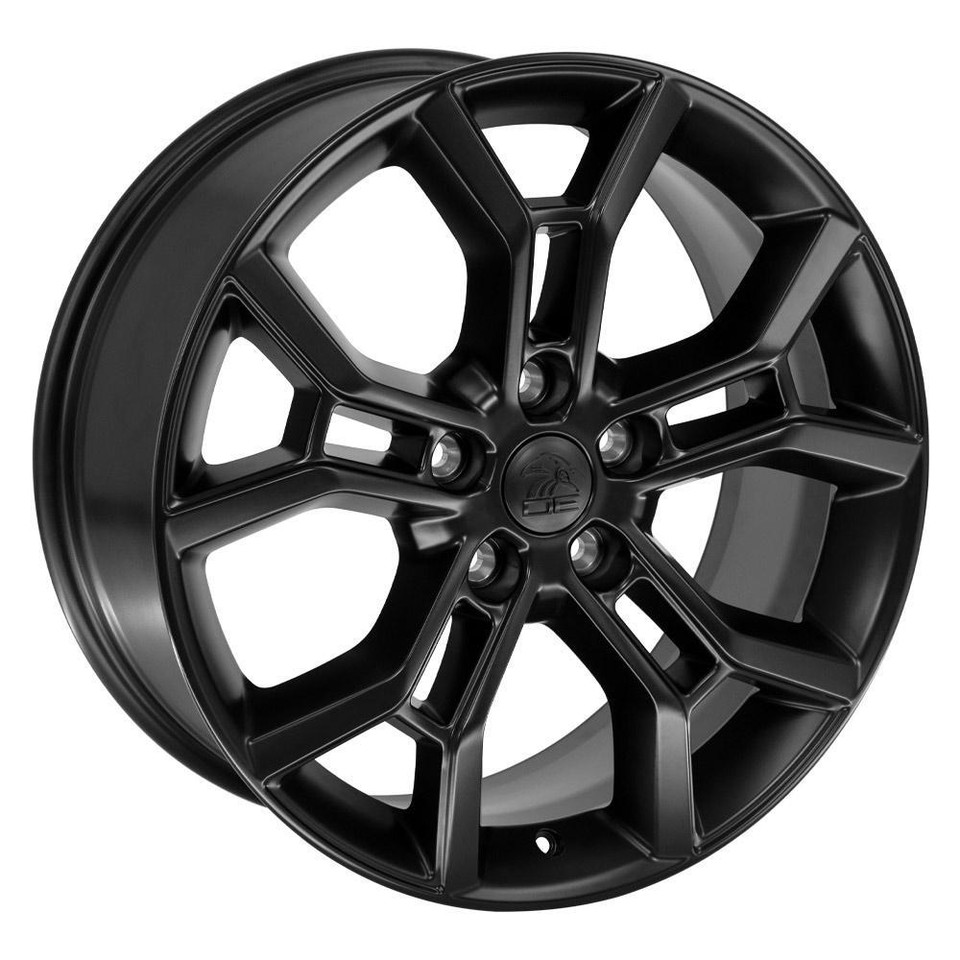 Set of Four 95505 Satin Black 20 inch 5x5 Rims Fits Jeep Wrangler ...