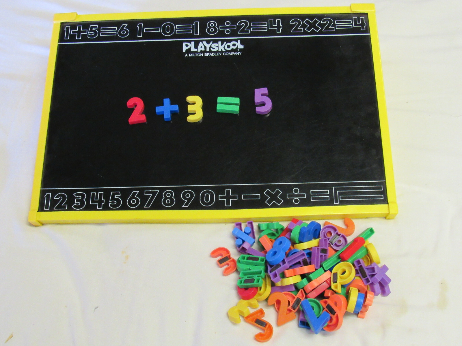 1971 Playskool Magnetic Desk - Numbers - and Full Set of Extra Numbers ...