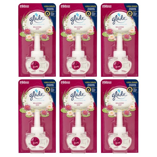 6 pezzi Ricariche Glade Electric Scented Oil RELAXING ZEN ricarica ...