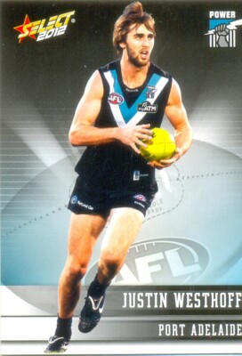 2012 AFL Select Champions Common Card 156 Justin Westhoff - Port ...