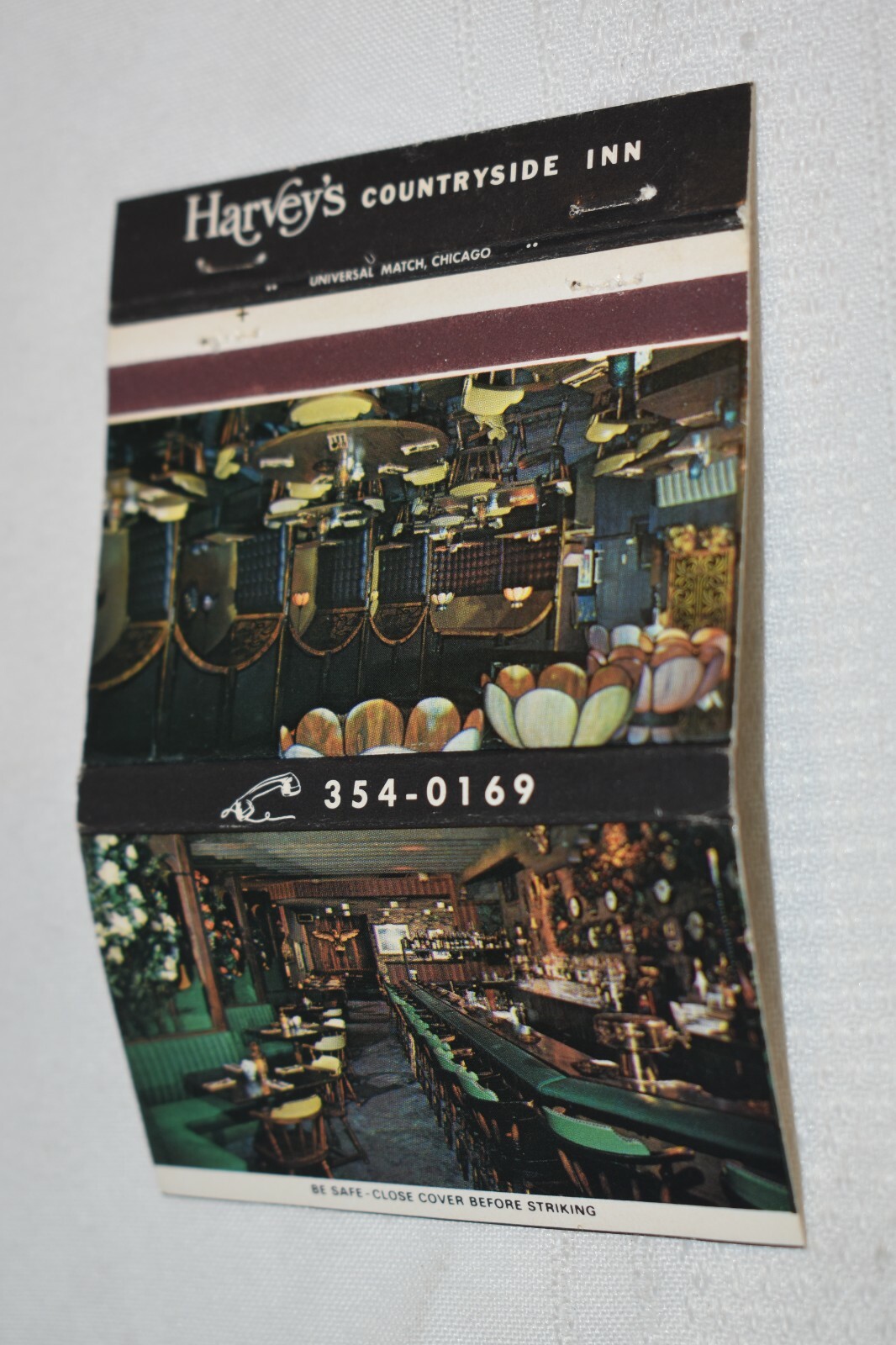 Harvey's Countryside Inn Countryside Illinois Map 40 Strike Matchbook ...
