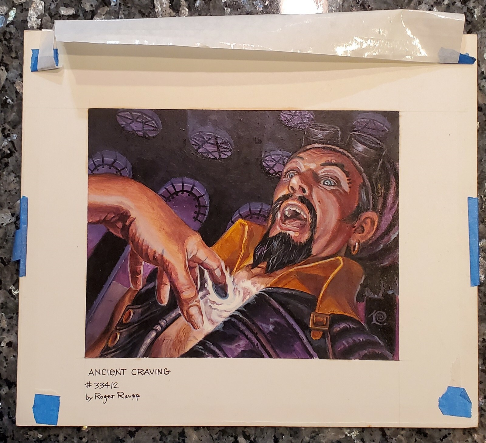 Magic the Gathering MTG Original art ODYSSEY painting AFFLICT Roger ...