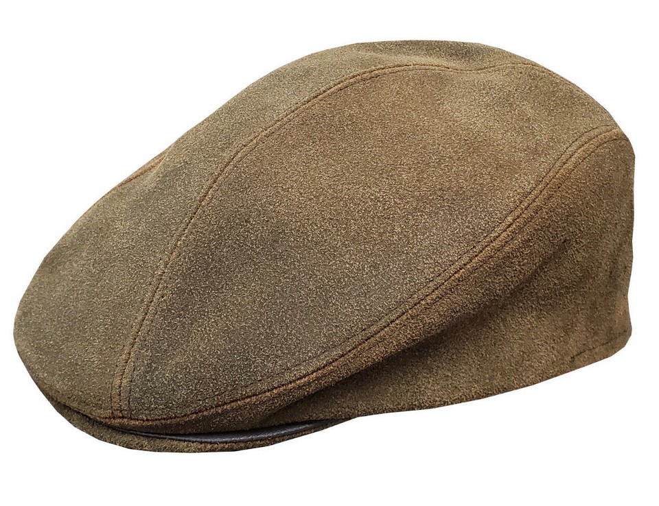 Emstate Genuine Leather Ascot Ivy Flat Cap Made in USA Assorted Colors ...