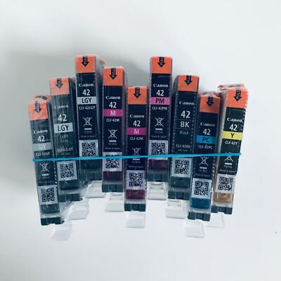 9 Genuine Canon CLI-42 Ink Cartridges PIXMA PRO 100 (Not Setup ...