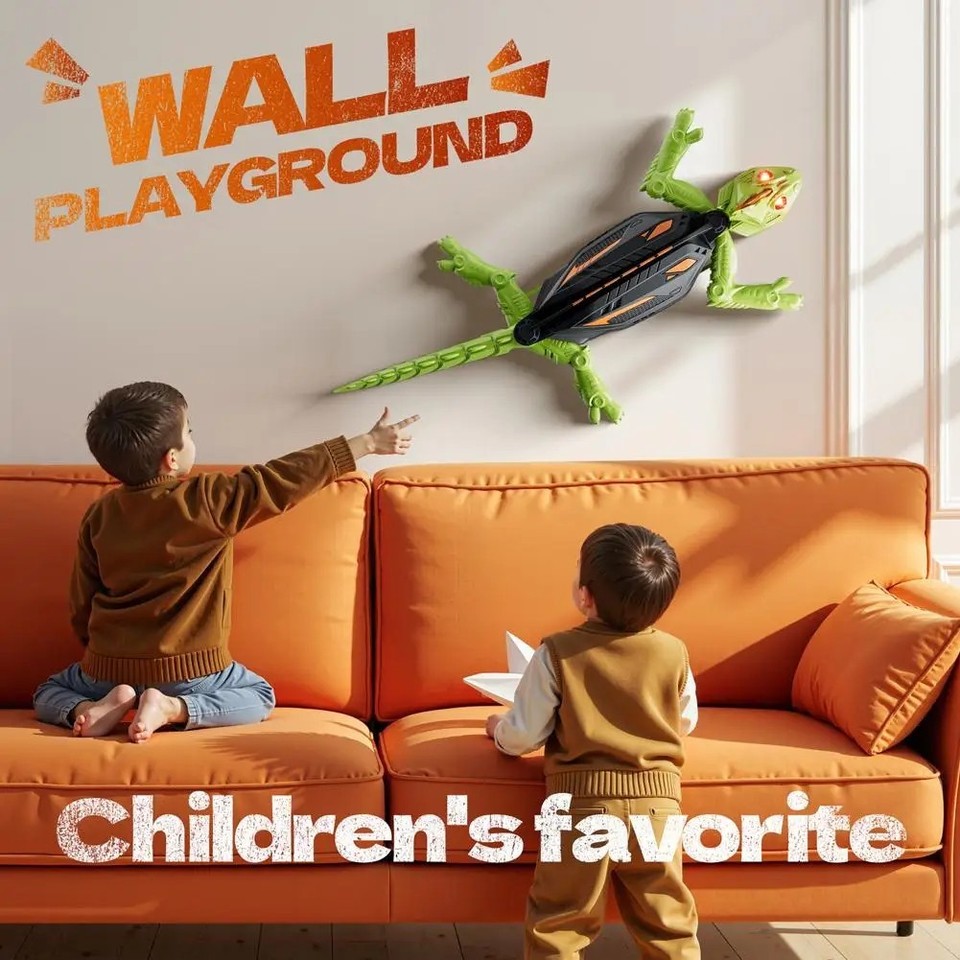 RC Wall Climbing Lizard Robot Toy Remote Control Gecko Climbs Glass ...