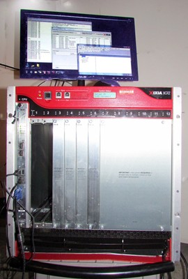 IXIA XG12 12-SLOT MODULAR CHASSIS WITH PERMANENT LICENSE IxOS 6.70.1050 ...