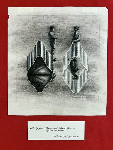 Rod RAGSDALE Signed ORIGINAL Drawing STUDY 1985 SURREALISM plastic ...