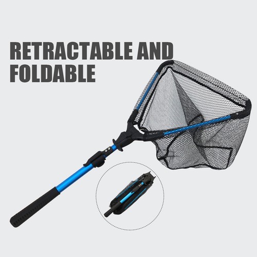 Fish Catcher Net Telescopic Angling Freshwater Fishing Landing Net ...