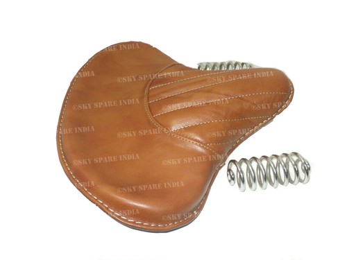 Front Solo Seat For Royal Enfied Bullet Standard 350/500cc Tan Leather ...