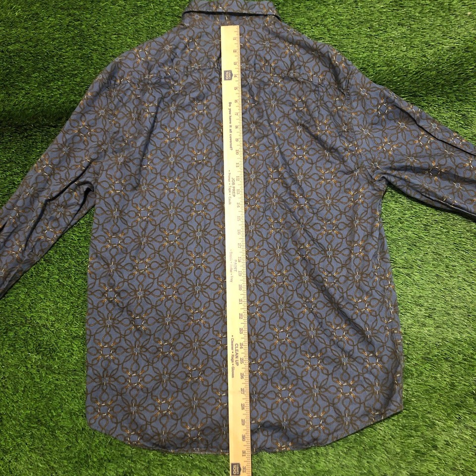 Sean John Tailored Fit Button Up Shirt Mens Size 3XL Multi-Colored Long ...