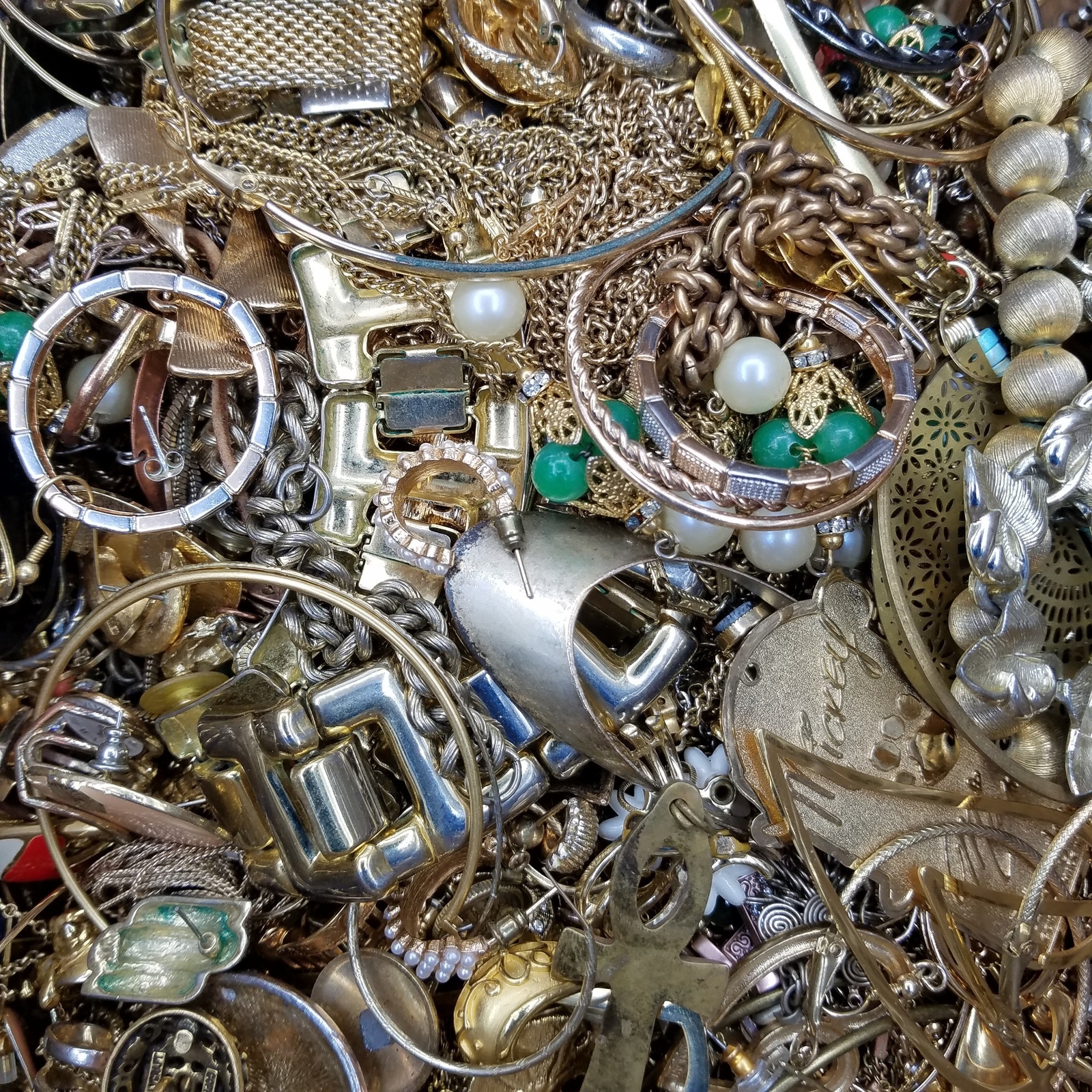 22lbs+ Lot of Scrap Goldtone Jewelry for Parts/Repair | eBay