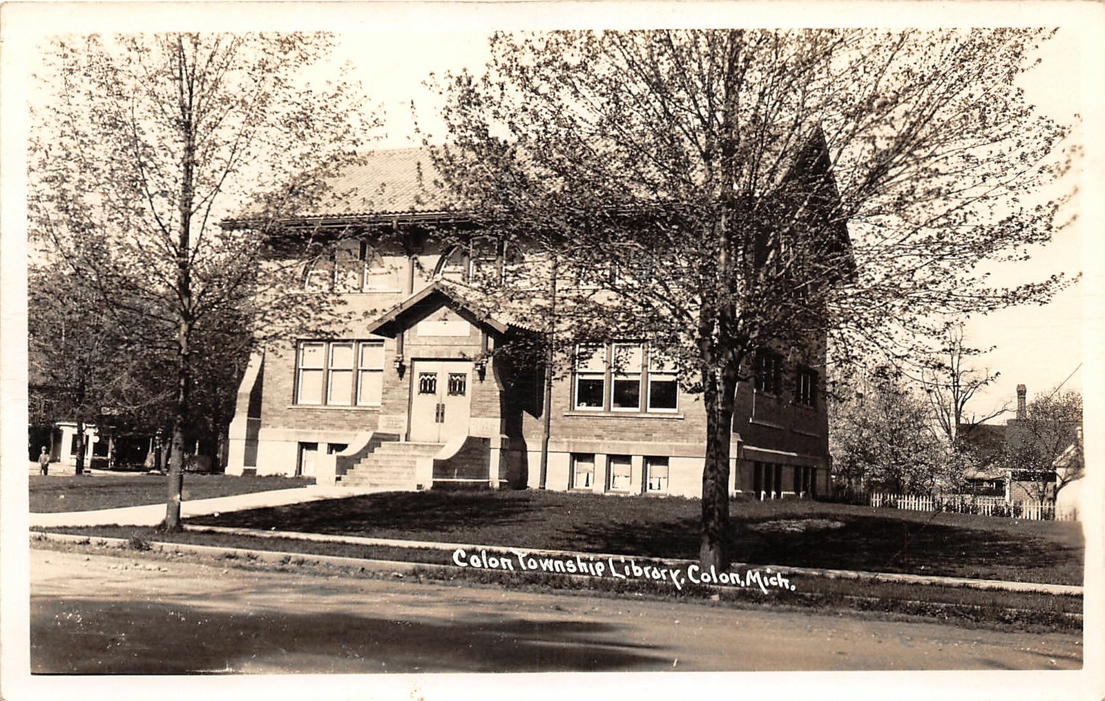 G71/ Colon Michigan RPPC Postcard c1940s Colon Township Library 4 | eBay