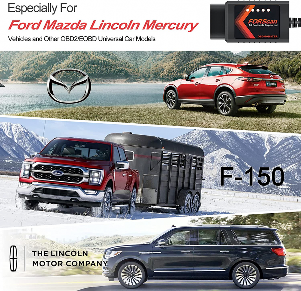 [FORScan Pro] FORScan ELM327 OBD2 Adapter Compatible with F150 F250 and ...