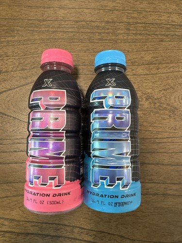 NEW Prime X Hydration Drink Pink & Blue Holographic RARE Sealed In Hand ...