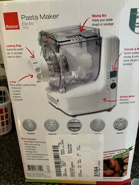 Ronco Electric Pasta Maker Model PM1305WHGEN w/ Box, Used Once-WORKS | eBay