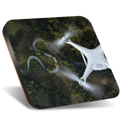 1x Square Coaster 12cm Drone Flying Photography Hobby #50784 | eBay UK