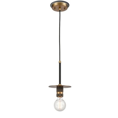 Innovations Aurora 5" LED Mini Pendant, Black Brushed Brass - 431-1P ...
