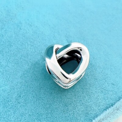 Pandora S925 Sterling Silver Shinny Knot Heart Openwork Charm 798081 | eBay