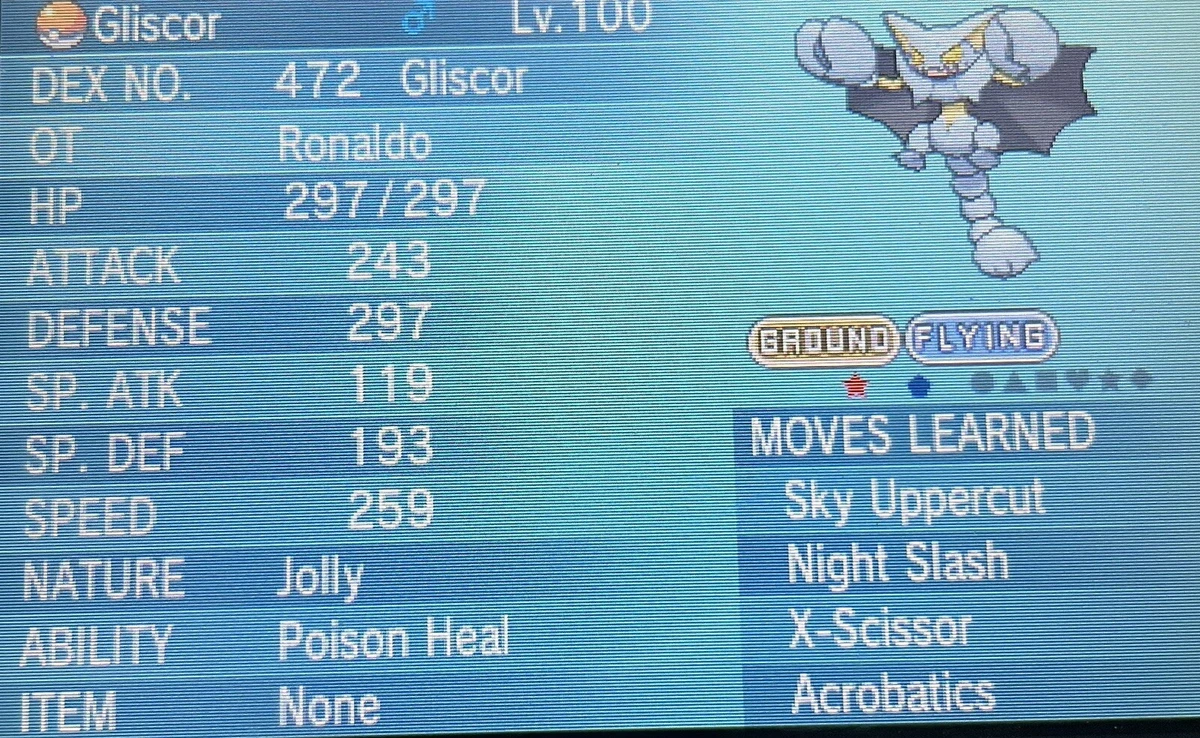 Shiny Gliscor Pokemon X
