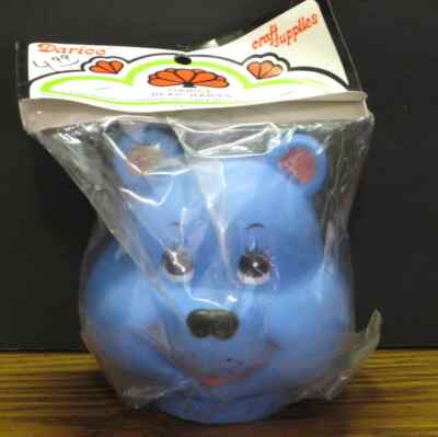 Bear Babies Plastic Blue Bear Doll Head - Darice Craft Supplies - 1984 ...