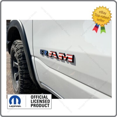 2019 - 2024 Gen5 RAM Side Emblem OVERLAY Decals American Flag USA ...