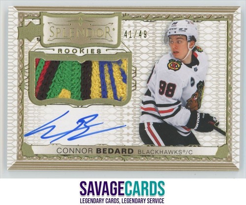 2023-24 Upper Deck The Cup Splendor Rookie Connor Bedard RC Auto /49 # ...