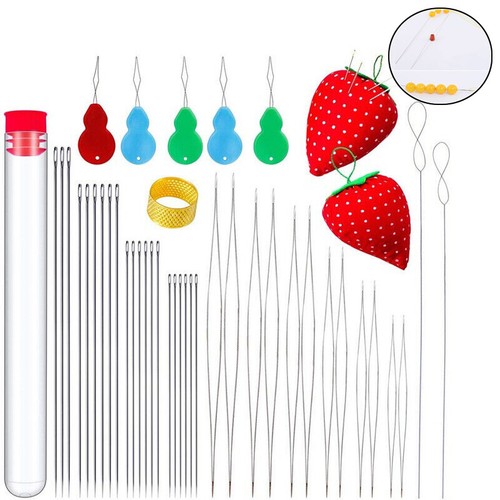 1Set Big Eye Beading Needles Easy Threading Tool for Bracelet Jewelry ...