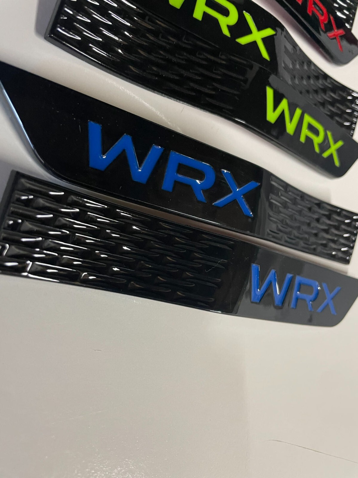 2 PCS Glossy Black Blue WRX Car Side Fender Badge Emblem Replacement | eBay