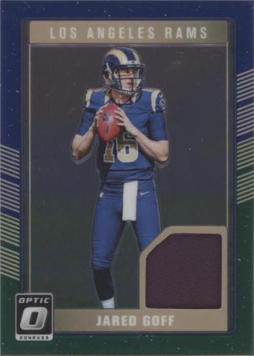 2016 Donruss Optic - Rookie Threads Jared Goff #DRT-JG Blue/Green (MEM ...