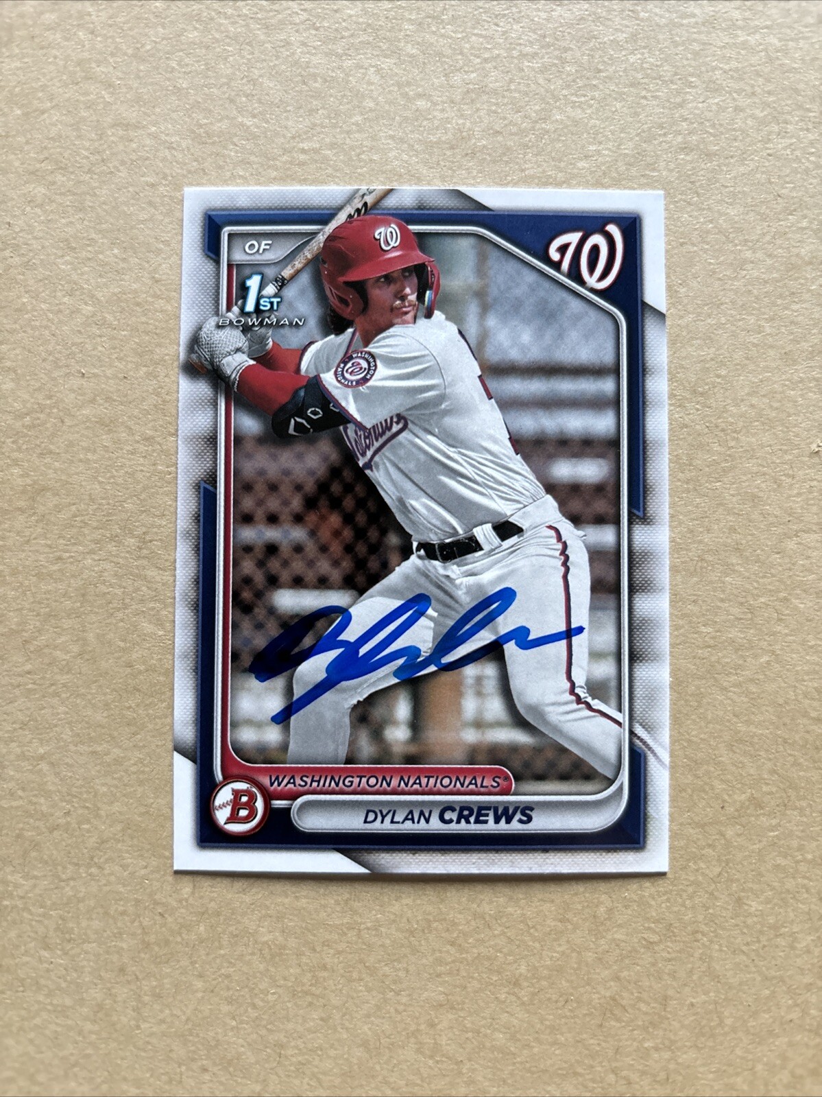 Dylan Crews Signed Autographed 2024 1st Bowman Prospects Card Nationals ...