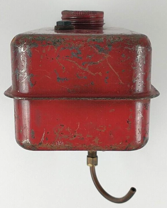 Go Kart Mini Bike Gas Fuel Tank Steel Rectangular Vintage Red Patina ...