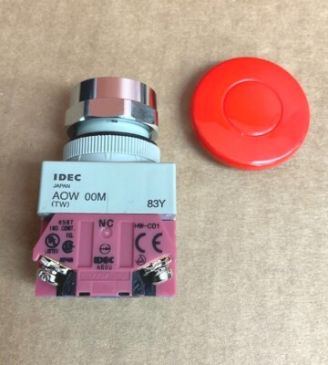IDEC AOW411-R Pushbutton, Red, Mushroom | eBay