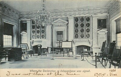 Postcard Philadelphia PA Declaration of Independence Hall Interior 1906 ...