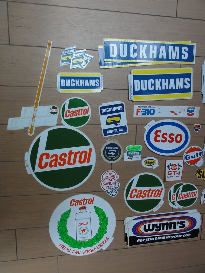 Large Collection of Vintage Motoring Stickers, Original 1970s, Superb ...
