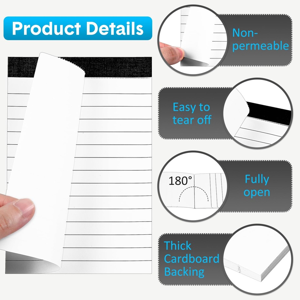 100 Pack Small Note Pads Refills 4 x 6 Inch Notepads Mini Lined Memo ...