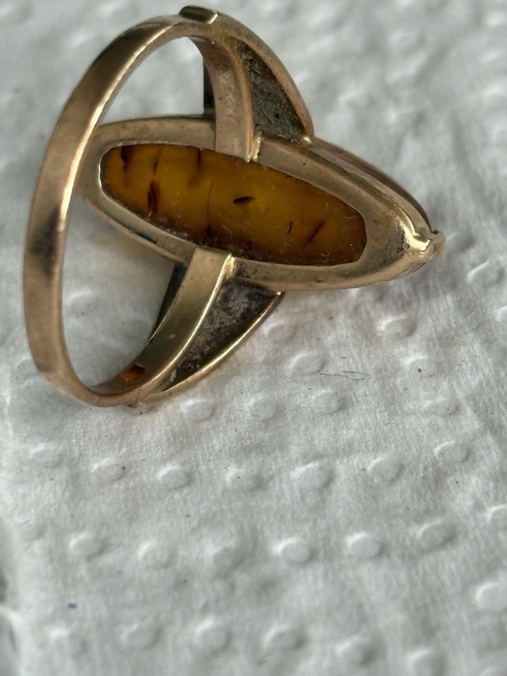 Vintage 14k Amber Marquis Cut Ring, Old Beauty, Price Firm | eBay