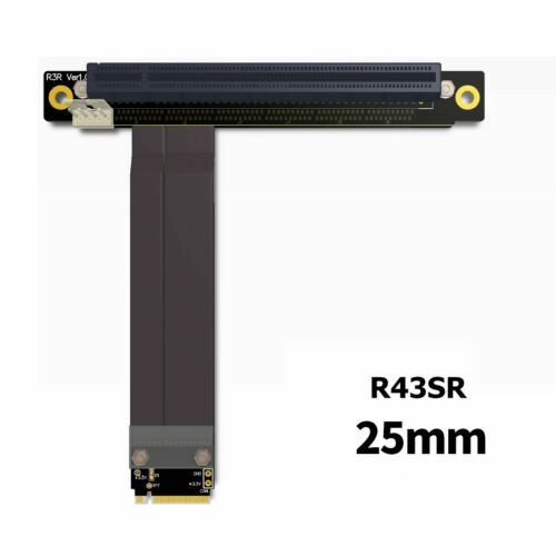 R43SR Riser M.2 Key M Extender Cable PCIE x16 Extension for m2 2230 ...