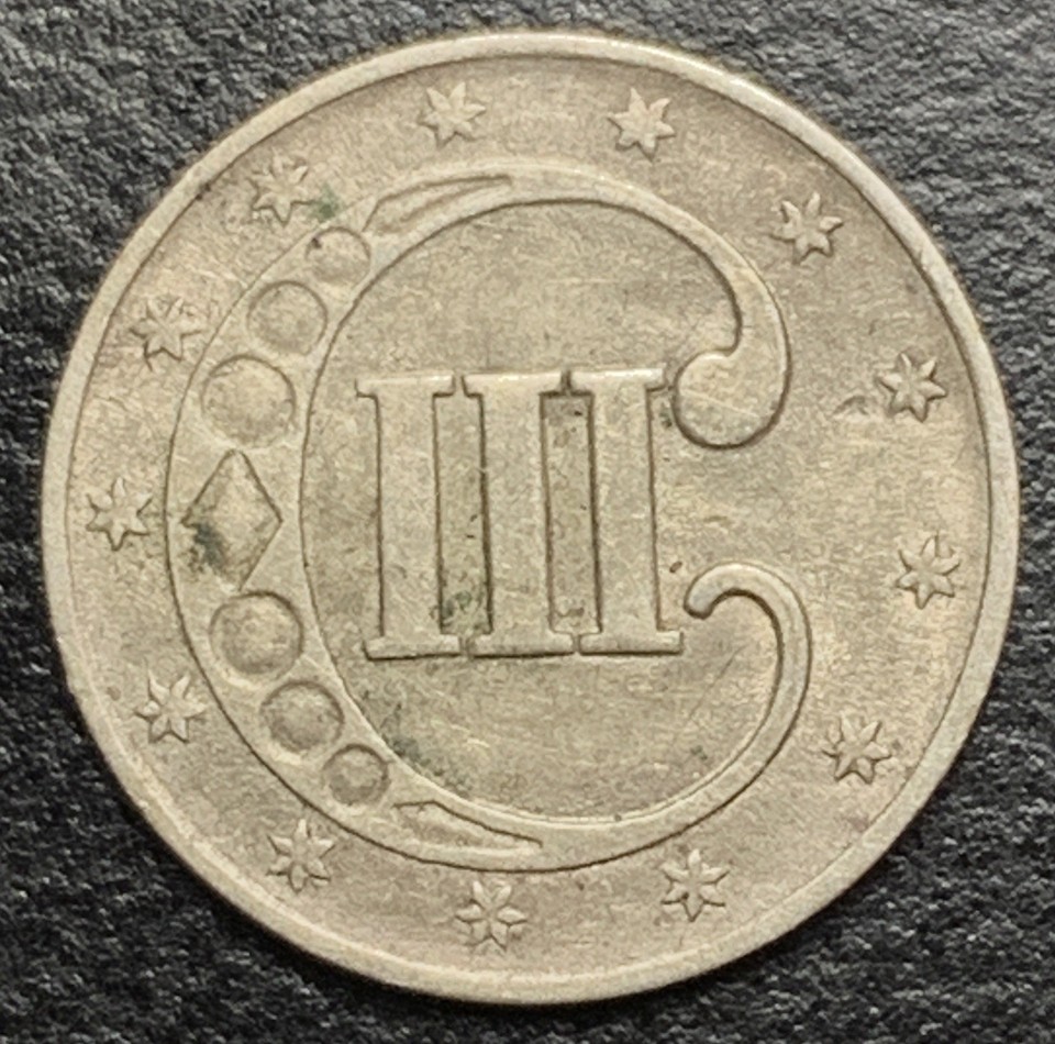 1853 Three 3 Cent Silver 3CS Piece Rare US Silver Type Coin Choice ...