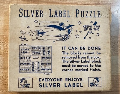 VTG Silver Label Beer Puzzle in Box Lancaster Brewery, Ohio | eBay