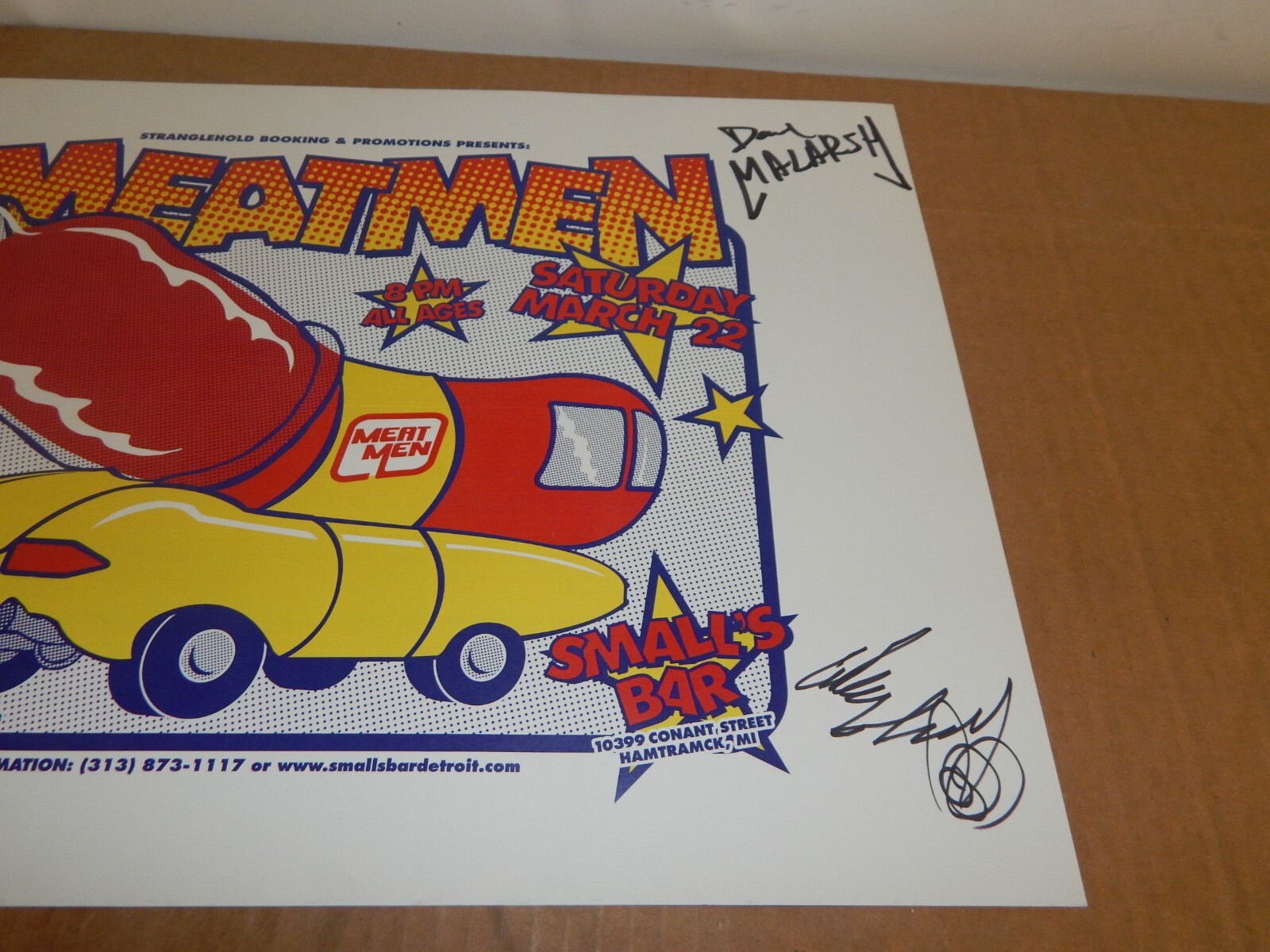 RARE Autograph Signed The Meatmen Concert Flyer Poster Detroit Tesco ...