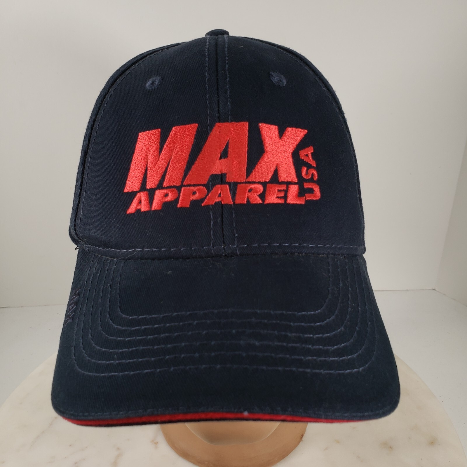 Max Apparel USA Hat MX001 Cap Black Embroidered High Profile Structured ...
