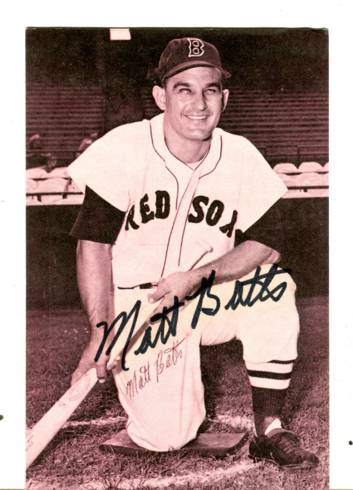 Autographed Signed Matt Batts Red Sox Postcard-Sized Photo jhaut | eBay
