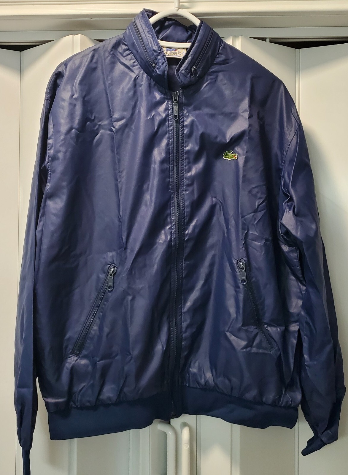 Vintage Full Zip IZOD Lacoste Tracksuit Jacket Blue W… - Gem