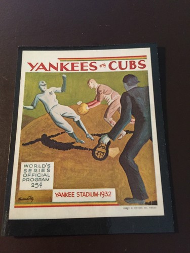 New York Yankees vs Chicago Cubs 1932 World Series program BASEBALL CARD | eBay
