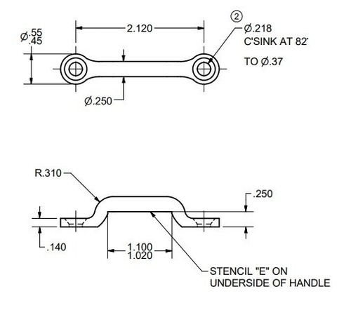 4x Steel 1" Footman Loops Fits Jeep CJ2A CJ3A CJ3B CJ5 CJ7 Wrangler YJ ...