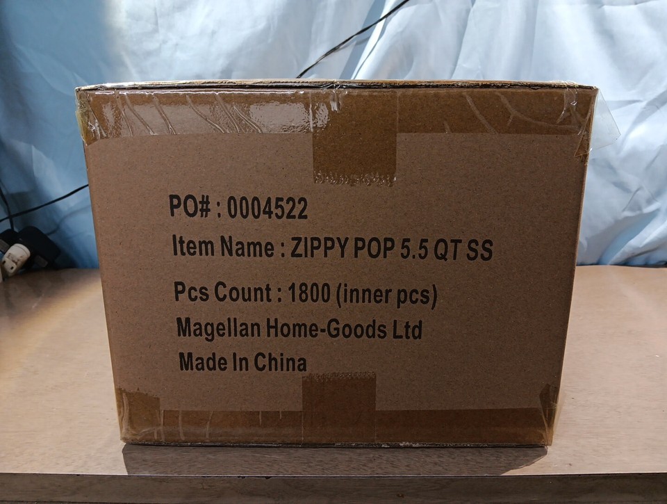 Zippy Pop Stainless Steel Stovetop Popcorn Popper 5.5 Qt Snack Maker ...