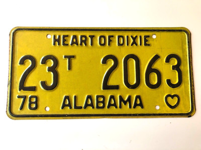 1978 Alabama License Plate TAXI CAB | eBay