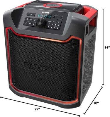 ION Pathfinder 4 Bluetooth Portable Speaker with Wireless Qi Charging ...
