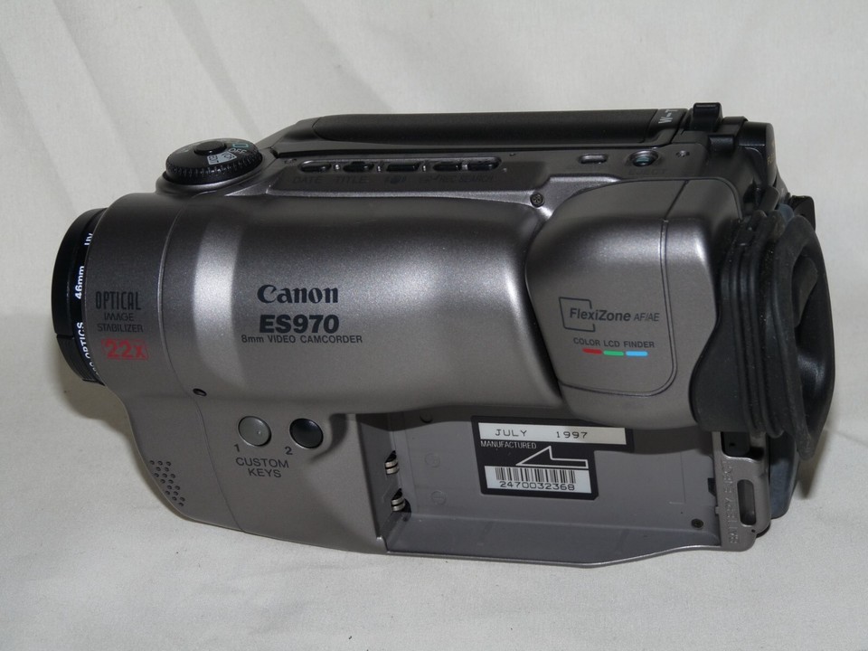 Canon ES970 ES970A 8mm Video8 Stereo Camcorder Camera VCR Player Video ...